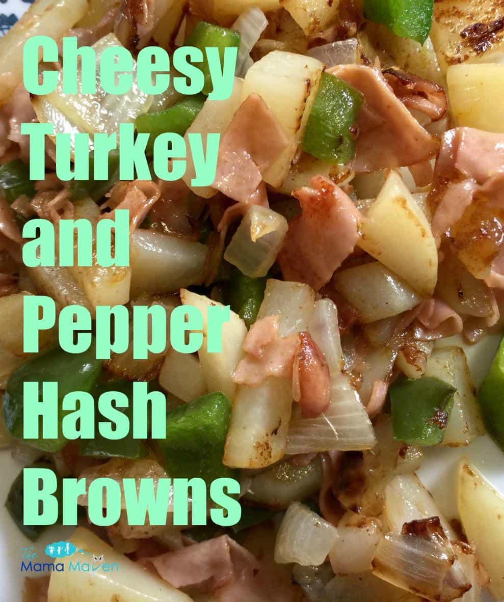 Cheesy Turkey and Pepper Hash Browns