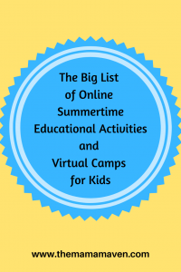 Big List of Summertime Online Educational Activities and Virtual Camps ...